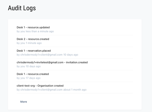 Best practices for audit logging in a SAAS business/application
